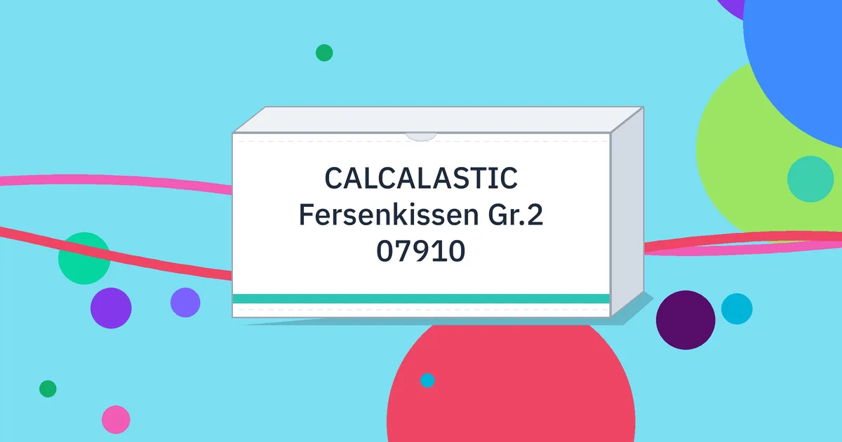 Symbolbild: Packung mit der Aufschrift CALCALASTIC Fersenkissen Gr.2 07910 (PZN 02705934) – Verfügbarkeit und Bezug in Apotheken in Frankfurt am Main