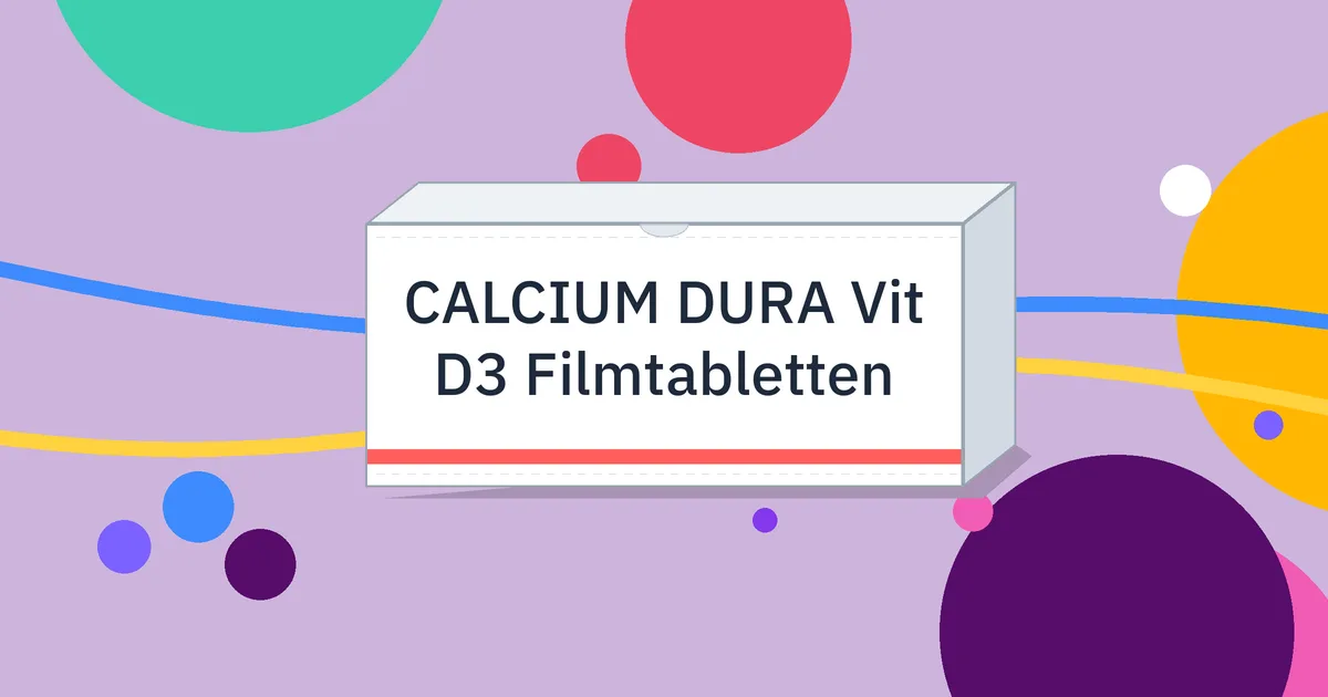 Symbolbild: Packung mit der Aufschrift CALCIUM DURA Vit D3 Filmtabletten (PZN 05021320) – Verfügbarkeit und Bezug in Apotheken in Frankfurt am Main