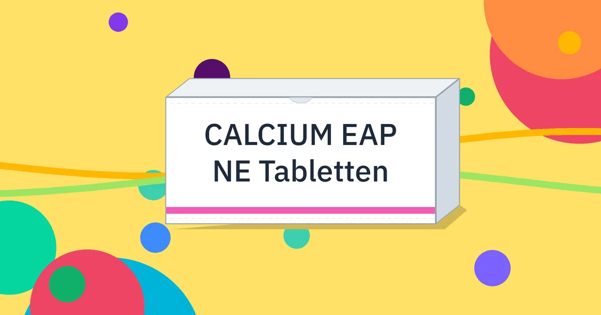 Symbolbild: Packung mit der Aufschrift CALCIUM EAP NE Tabletten (PZN 20193337) – Verfügbarkeit und Bezug in Apotheken in Frankfurt am Main
