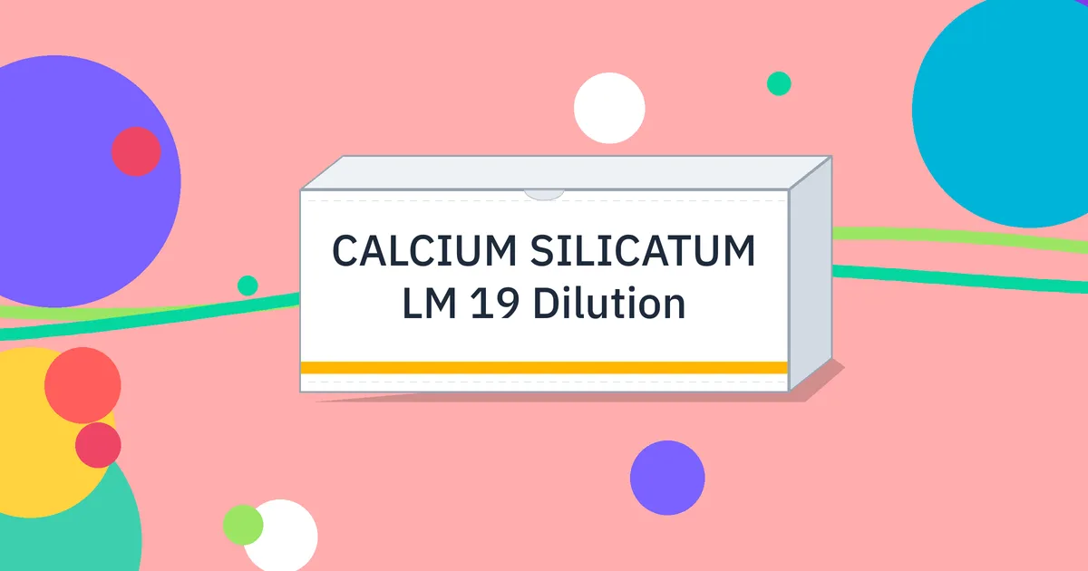 Symbolbild: Packung mit der Aufschrift CALCIUM SILICATUM LM 19 Dilution (PZN 12805708) – Verfügbarkeit und Bezug in Apotheken in Frankfurt am Main