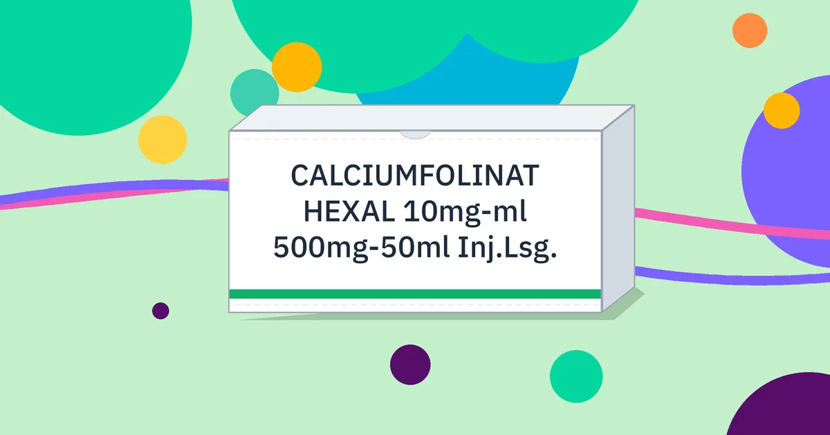 Symbolbild: Packung mit der Aufschrift CALCIUMFOLINAT HEXAL 10mg-ml 500mg-50ml Inj.Lsg. (PZN 01527695) – Verfügbarkeit und Bezug in Apotheken in Frankfurt am Main
