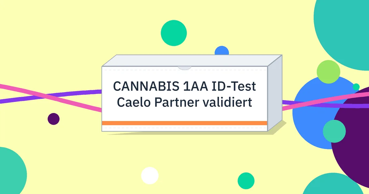 Symbolbild: Packung mit der Aufschrift CANNABIS 1AA ID-Test Caelo Partner validiert (PZN 19455022) – Verfügbarkeit und Bezug in Apotheken in Frankfurt am Main