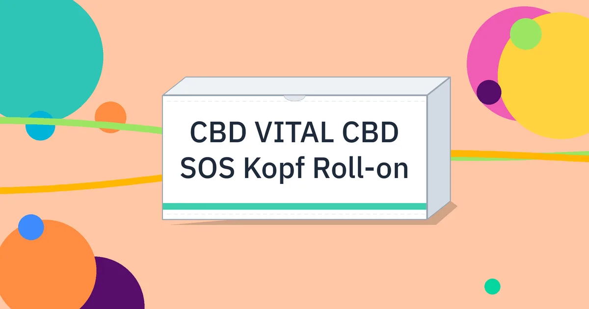 Symbolbild: Packung mit der Aufschrift CBD VITAL CBD SOS Kopf Roll-on (PZN 18225509) – Verfügbarkeit und Bezug in Apotheken in Frankfurt am Main
