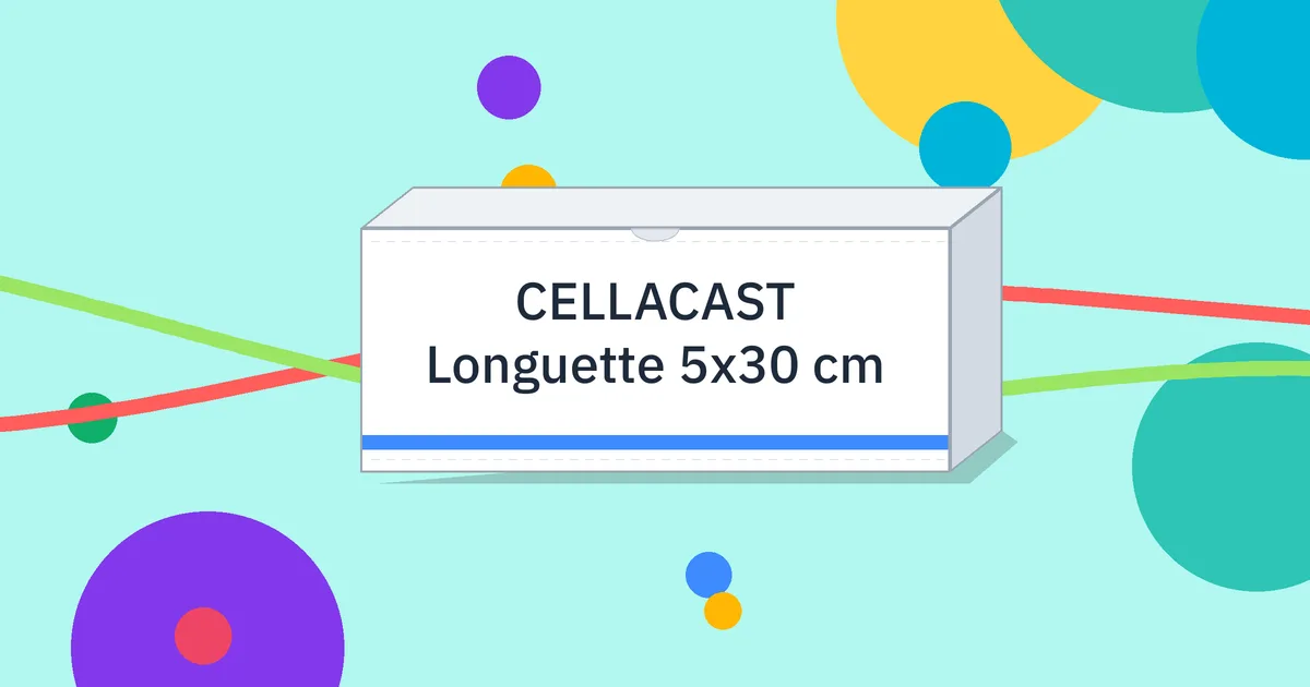Symbolbild: Packung mit der Aufschrift CELLACAST Longuette 5x30 cm (PZN 14054838) – Verfügbarkeit und Bezug in Apotheken in Frankfurt am Main