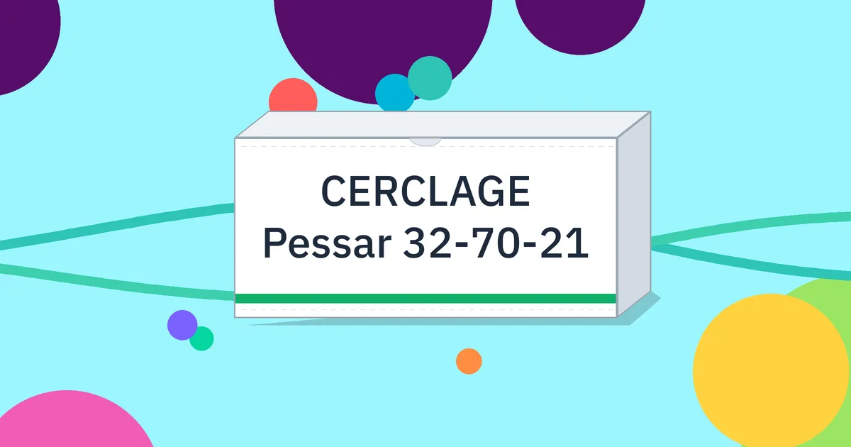 Symbolbild: Packung mit der Aufschrift CERCLAGE Pessar 32-70-21 (PZN 07274019) – Verfügbarkeit und Bezug in Apotheken in Frankfurt am Main