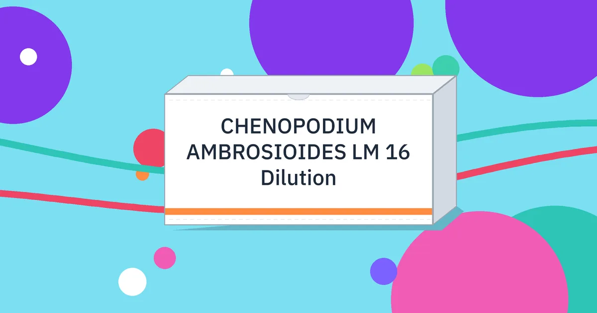 Symbolbild: Packung mit der Aufschrift CHENOPODIUM AMBROSIOIDES LM 16 Dilution (PZN 13440410) – Verfügbarkeit und Bezug in Apotheken in Frankfurt am Main