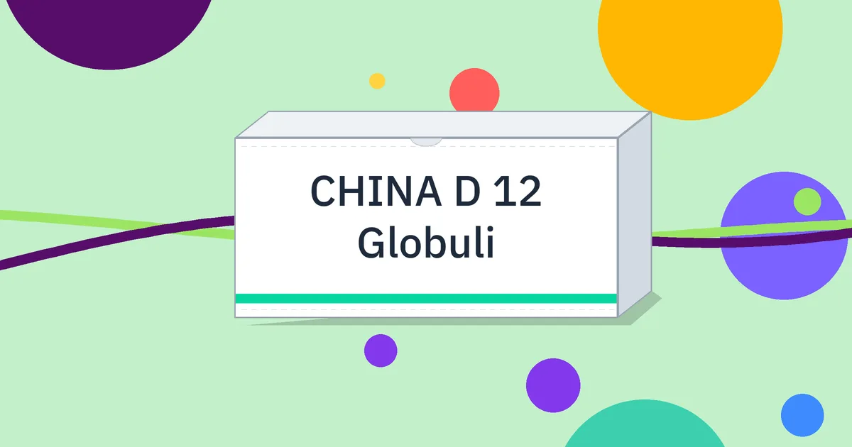 Symbolbild: Packung mit der Aufschrift CHINA D 12 Globuli (PZN 00907881) – Verfügbarkeit und Bezug in Apotheken in Frankfurt am Main
