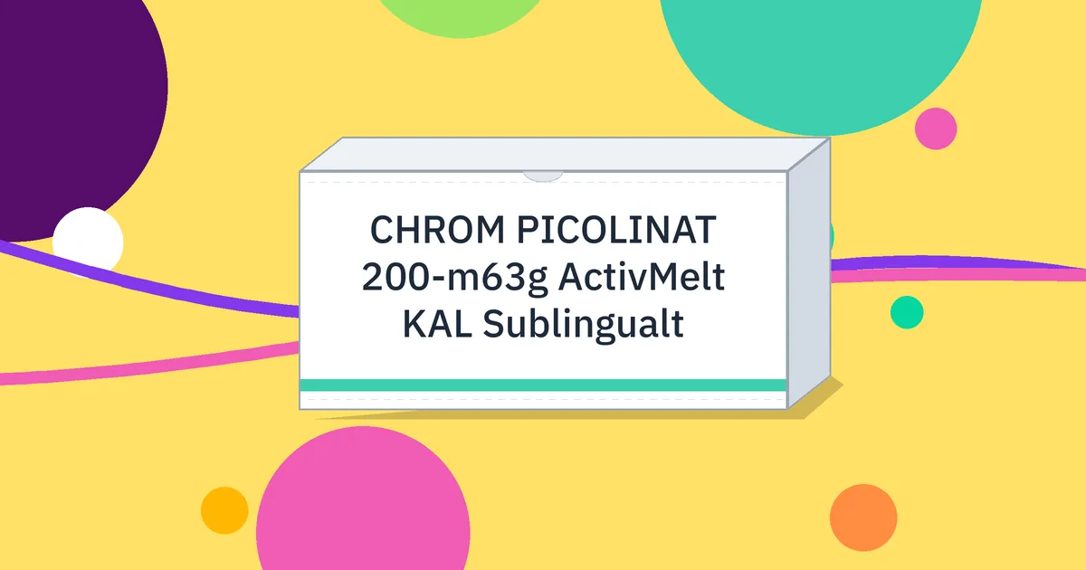 Symbolbild: Packung mit der Aufschrift CHROM PICOLINAT 200-m63g ActivMelt KAL Sublingualt (PZN 15612401) – Verfügbarkeit und Bezug in Apotheken in Frankfurt am Main
