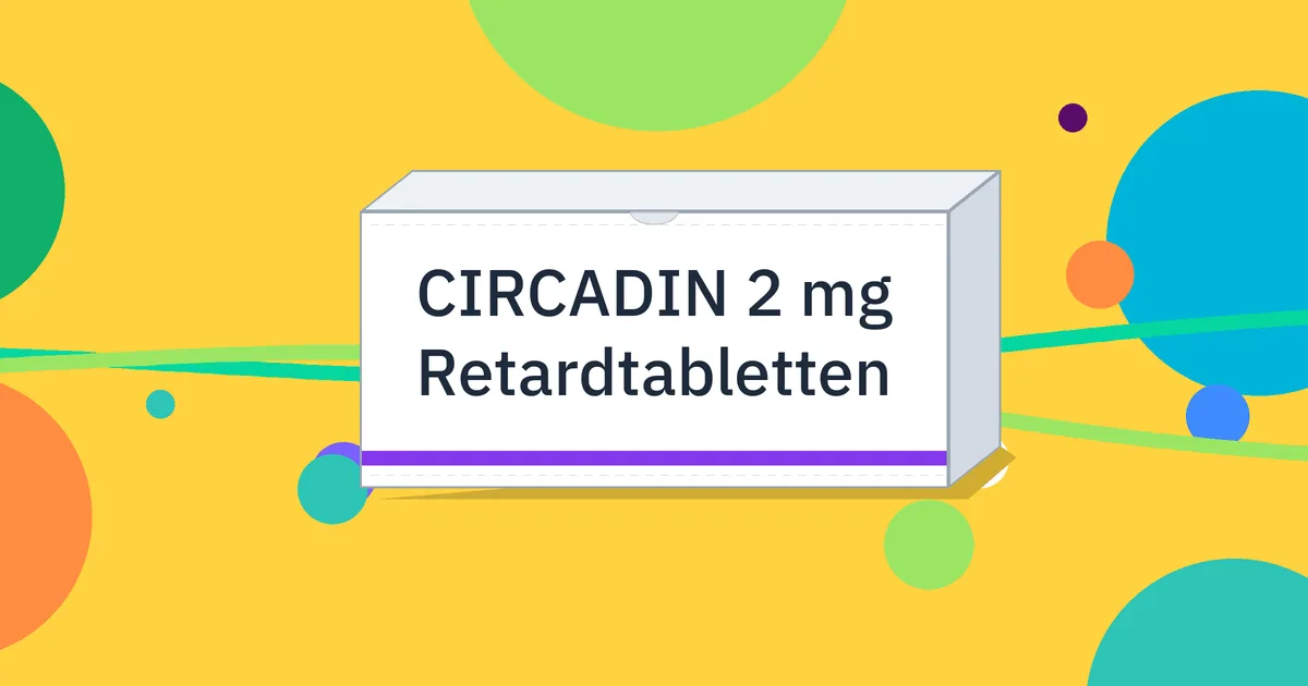 Symbolbild: Packung mit der Aufschrift CIRCADIN 2 mg Retardtabletten (PZN 17506330) – Verfügbarkeit und Bezug in Apotheken in Frankfurt am Main