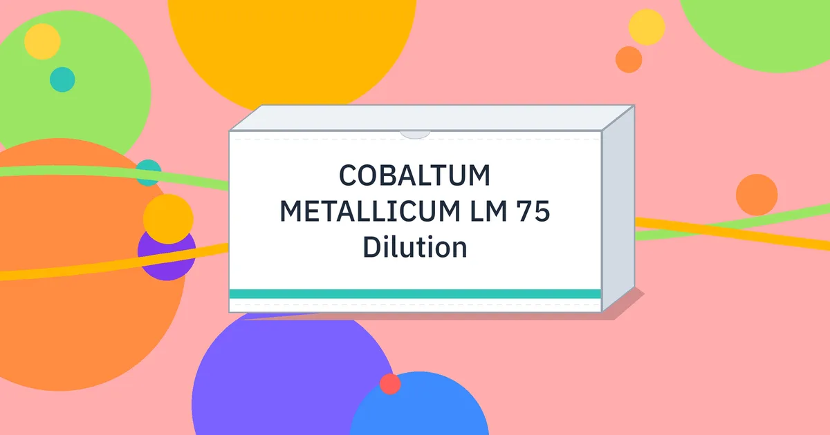 Symbolbild: Packung mit der Aufschrift COBALTUM METALLICUM LM 75 Dilution (PZN 12823385) – Verfügbarkeit und Bezug in Apotheken in Frankfurt am Main