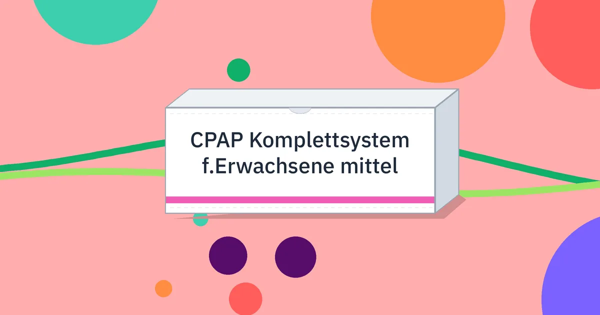 Symbolbild: Packung mit der Aufschrift CPAP Komplettsystem f.Erwachsene mittel (PZN 04482013) – Verfügbarkeit und Bezug in Apotheken in Frankfurt am Main