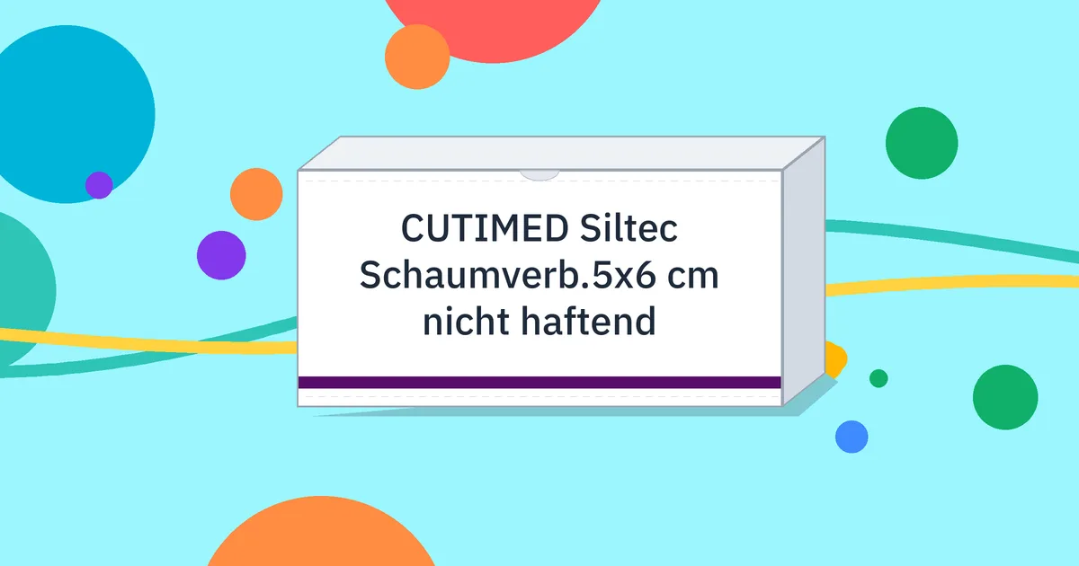 Symbolbild: Packung mit der Aufschrift CUTIMED Siltec Schaumverb.5x6 cm nicht haftend (PZN 20179811) – Verfügbarkeit und Bezug in Apotheken in Frankfurt am Main