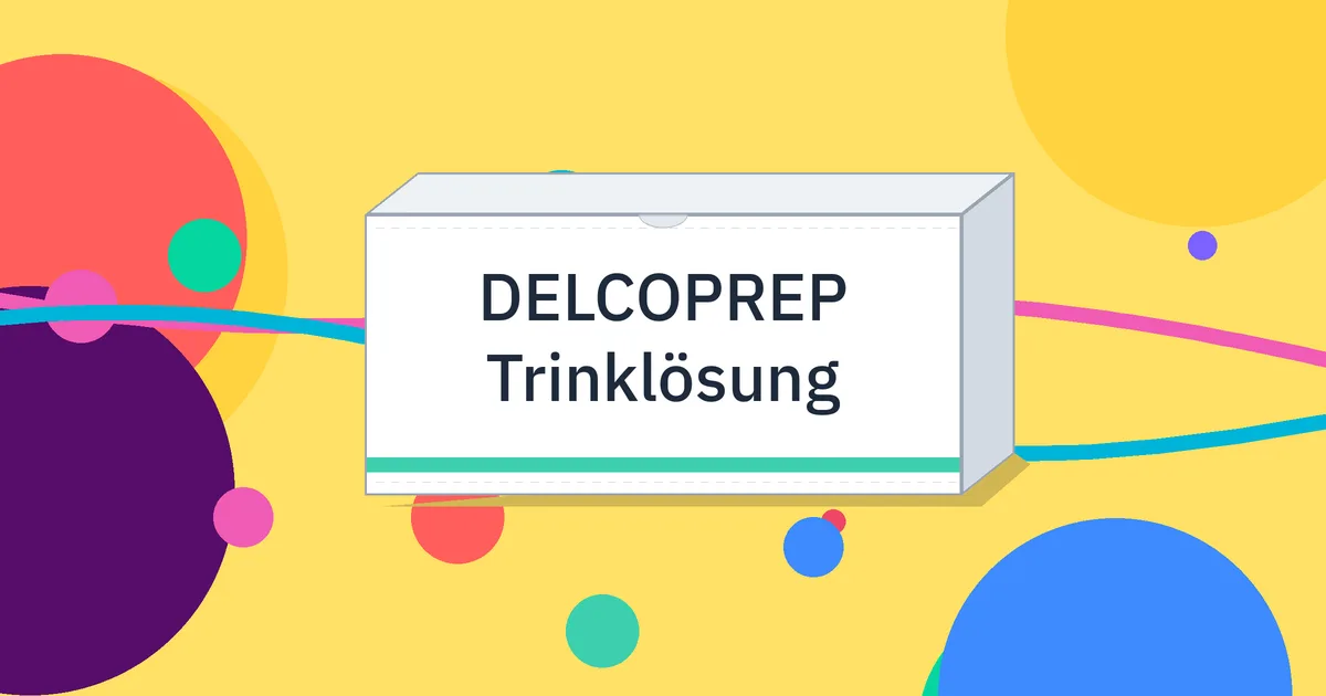 Symbolbild: Packung mit der Aufschrift DELCOPREP Trinklösung (PZN 02463282) – Verfügbarkeit und Bezug in Apotheken in Frankfurt am Main