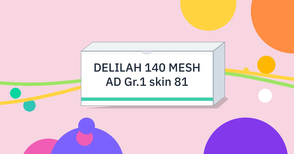 Symbolbild: Packung mit der Aufschrift DELILAH 140 MESH AD Gr.1 skin 81 (PZN 13849205) – Verfügbarkeit und Bezug in Apotheken in Frankfurt am Main
