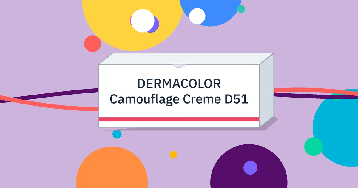 Symbolbild: Packung mit der Aufschrift DERMACOLOR Camouflage Creme D51 (PZN 15819527) – Verfügbarkeit und Bezug in Apotheken in Frankfurt am Main