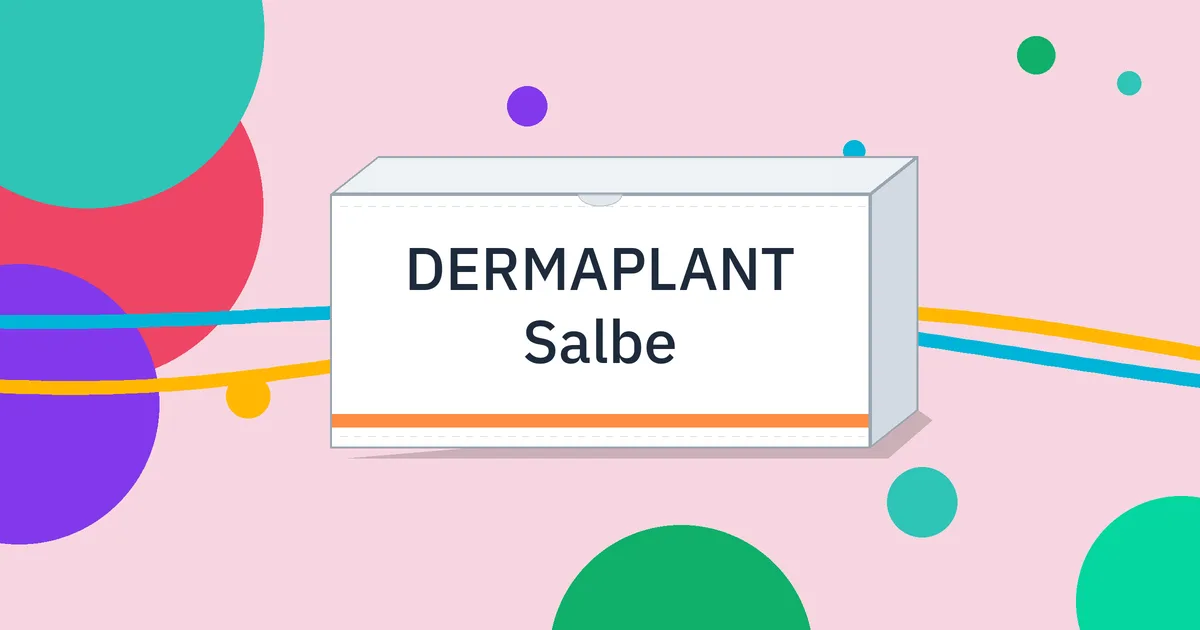 Symbolbild: Packung mit der Aufschrift DERMAPLANT Salbe (PZN 01713529) – Verfügbarkeit und Bezug in Apotheken in Frankfurt am Main
