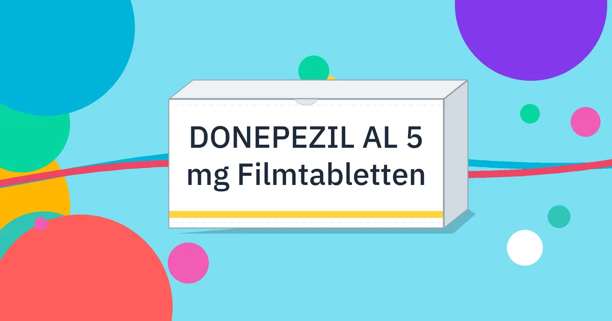 Symbolbild: Packung mit der Aufschrift DONEPEZIL AL 5 mg Filmtabletten (PZN 09282359) – Verfügbarkeit und Bezug in Apotheken in Frankfurt am Main