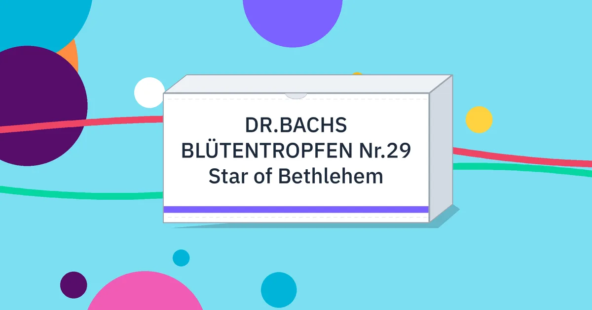 Symbolbild: Packung mit der Aufschrift DR.BACHS BLÜTENTROPFEN Nr.29 Star of Bethlehem (PZN 17193629) – Verfügbarkeit und Bezug in Apotheken in Frankfurt am Main