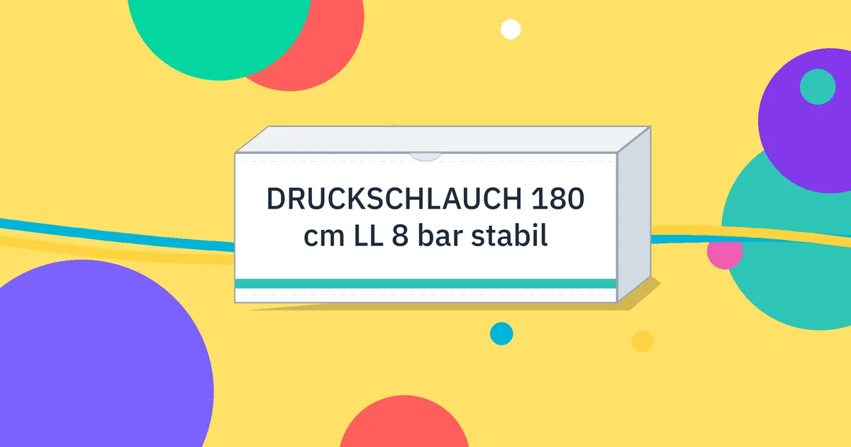 Symbolbild: Packung mit der Aufschrift DRUCKSCHLAUCH 180 cm LL 8 bar stabil (PZN 17487503) – Verfügbarkeit und Bezug in Apotheken in Frankfurt am Main