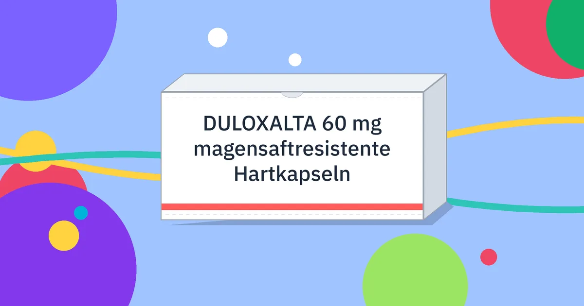 Symbolbild: Packung mit der Aufschrift DULOXALTA 60 mg magensaftresistente Hartkapseln (PZN 14038265) – Verfügbarkeit und Bezug in Apotheken in Frankfurt am Main