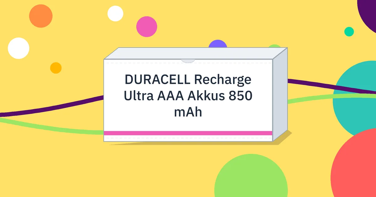 Symbolbild: Packung mit der Aufschrift DURACELL Recharge Ultra AAA Akkus 850 mAh (PZN 11035071) – Verfügbarkeit und Bezug in Apotheken in Frankfurt am Main