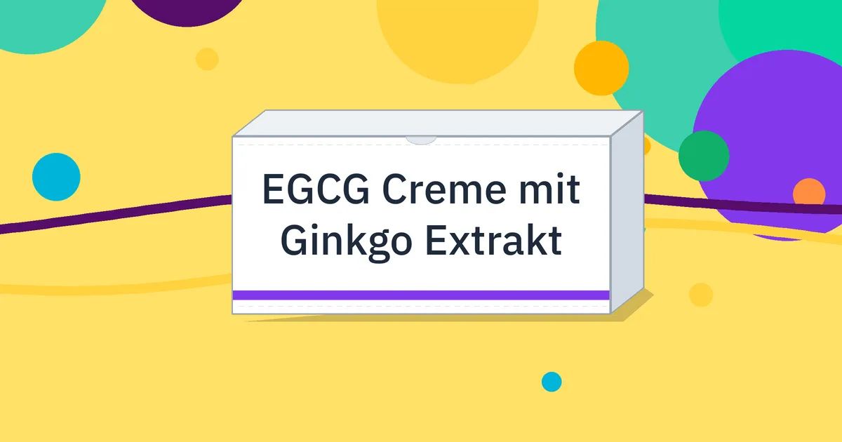 Symbolbild: Packung mit der Aufschrift EGCG Creme mit Ginkgo Extrakt (PZN 07748730) – Verfügbarkeit und Bezug in Apotheken in Frankfurt am Main