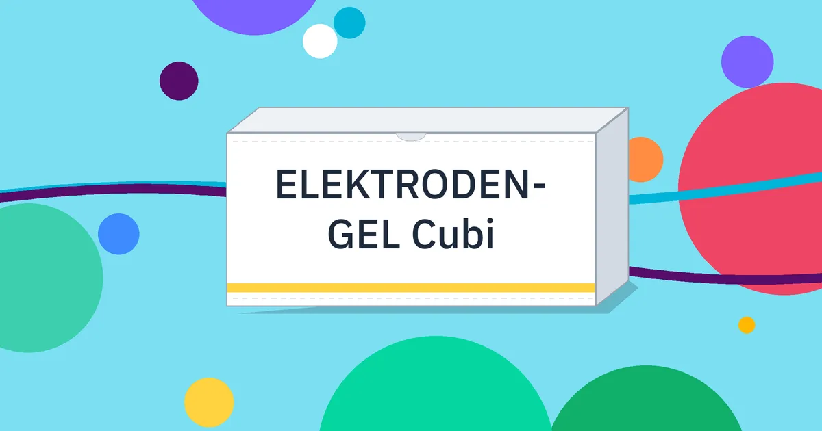 Symbolbild: Packung mit der Aufschrift ELEKTRODEN-GEL Cubi (PZN 18111160) – Verfügbarkeit und Bezug in Apotheken in Frankfurt am Main