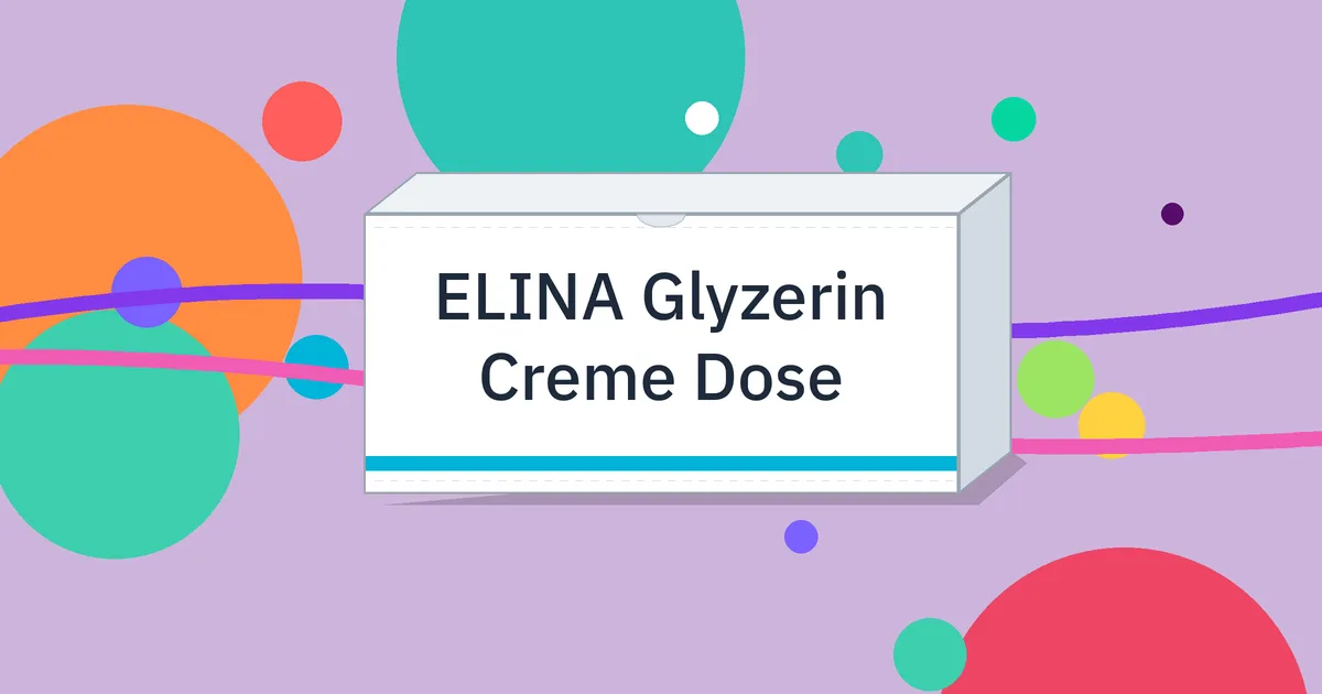 Symbolbild: Packung mit der Aufschrift ELINA Glyzerin Creme Dose (PZN 10348046) – Verfügbarkeit und Bezug in Apotheken in Frankfurt am Main