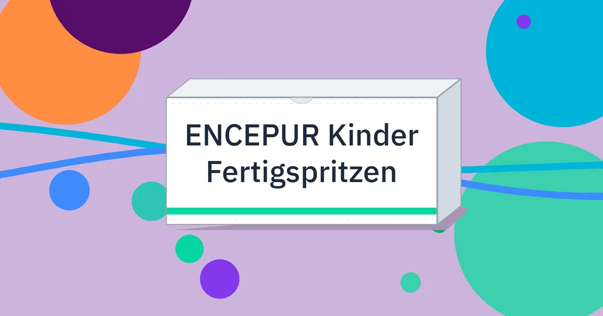 Symbolbild: Packung mit der Aufschrift ENCEPUR Kinder Fertigspritzen (PZN 05909258) – Verfügbarkeit und Bezug in Apotheken in Frankfurt am Main