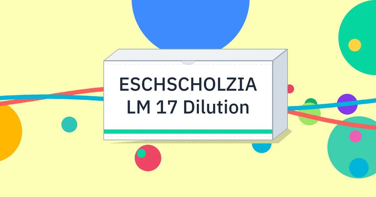 Symbolbild: Packung mit der Aufschrift ESCHSCHOLZIA LM 17 Dilution (PZN 13480013) – Verfügbarkeit und Bezug in Apotheken in Frankfurt am Main