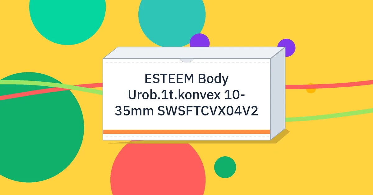 Symbolbild: Packung mit der Aufschrift ESTEEM Body Urob.1t.konvex 10-35mm SWSFTCVX04V2 (PZN 18838287) – Verfügbarkeit und Bezug in Apotheken in Frankfurt am Main