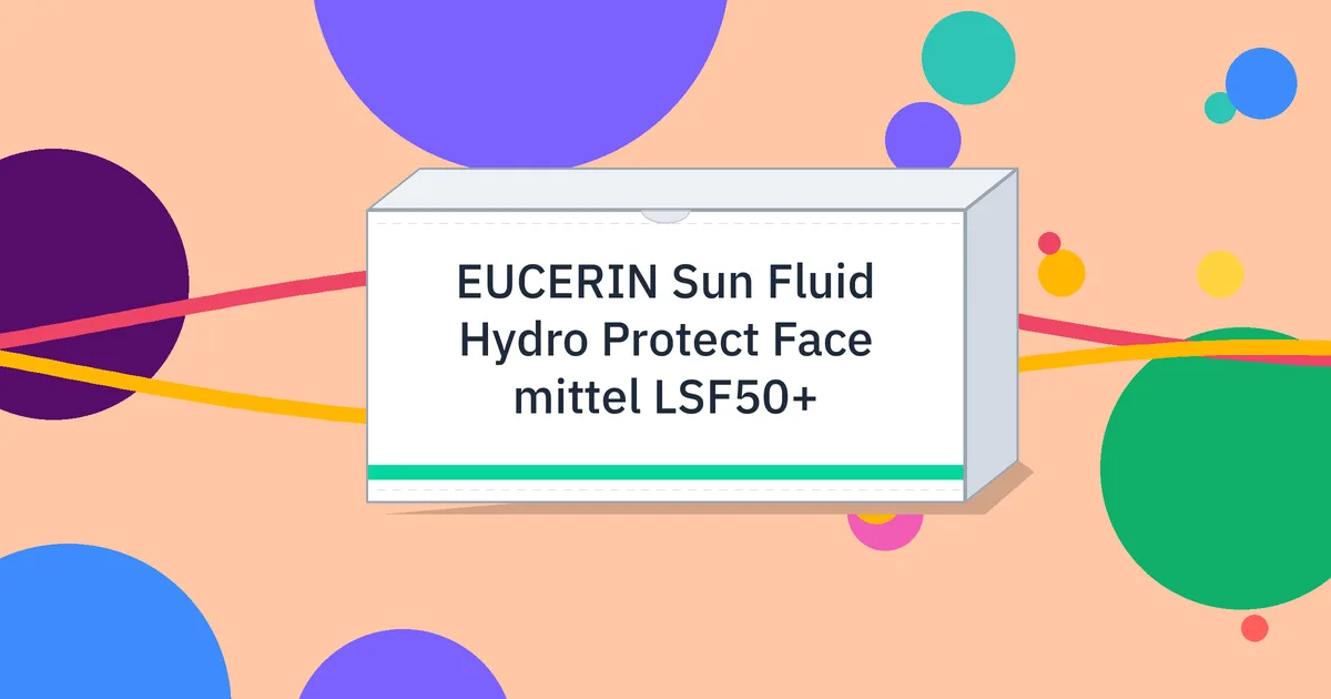 Symbolbild: Packung mit der Aufschrift EUCERIN Sun Fluid Hydro Protect Face mittel LSF50+ (PZN 19460773) – Verfügbarkeit und Bezug in Apotheken in Frankfurt am Main