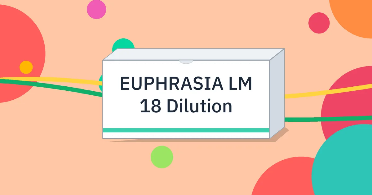 Symbolbild: Packung mit der Aufschrift EUPHRASIA LM 18 Dilution (PZN 03504474) – Verfügbarkeit und Bezug in Apotheken in Frankfurt am Main