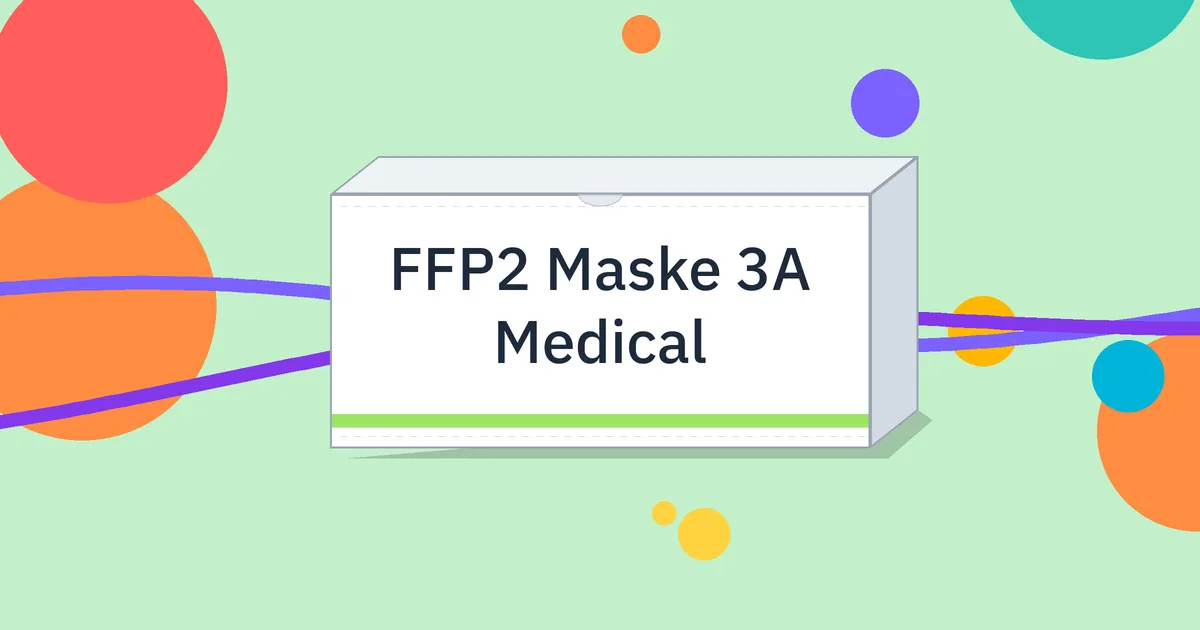 Symbolbild: Packung mit der Aufschrift FFP2 Maske 3A Medical (PZN 17231809) – Verfügbarkeit und Bezug in Apotheken in Frankfurt am Main