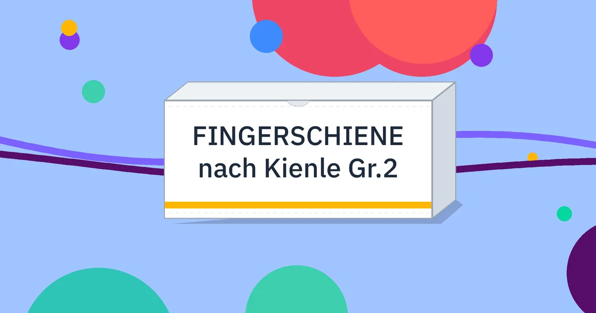 Symbolbild: Packung mit der Aufschrift FINGERSCHIENE nach Kienle Gr.2 (PZN 07004892) – Verfügbarkeit und Bezug in Apotheken in Frankfurt am Main