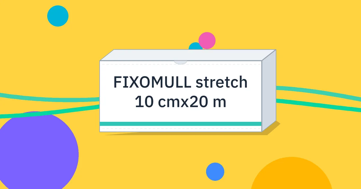 Symbolbild: Packung mit der Aufschrift FIXOMULL stretch 10 cmx20 m (PZN 16164689) – Verfügbarkeit und Bezug in Apotheken in Frankfurt am Main