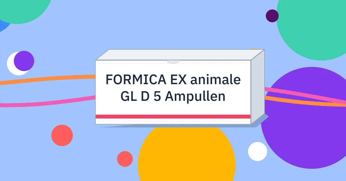 Symbolbild: Packung mit der Aufschrift FORMICA EX animale GL D 5 Ampullen (PZN 04618300) – Verfügbarkeit und Bezug in Apotheken in Frankfurt am Main