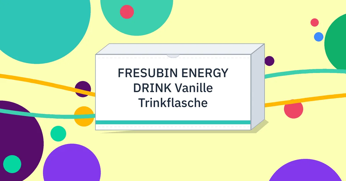 Symbolbild: Packung mit der Aufschrift FRESUBIN ENERGY DRINK Vanille Trinkflasche (PZN 20190959) – Verfügbarkeit und Bezug in Apotheken in Frankfurt am Main