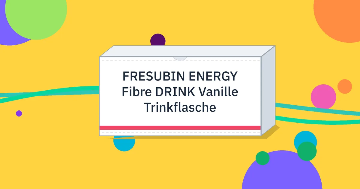 Symbolbild: Packung mit der Aufschrift FRESUBIN ENERGY Fibre DRINK Vanille Trinkflasche (PZN 19372974) – Verfügbarkeit und Bezug in Apotheken in Frankfurt am Main