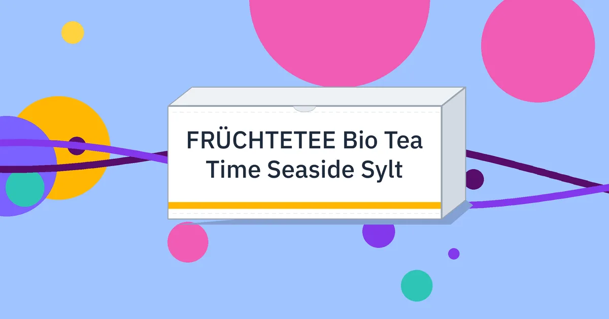 Symbolbild: Packung mit der Aufschrift FRÜCHTETEE Bio Tea Time Seaside Sylt (PZN 15637683) – Verfügbarkeit und Bezug in Apotheken in Frankfurt am Main