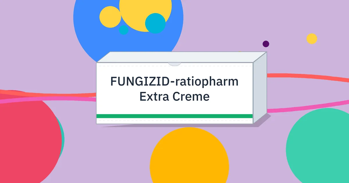 Symbolbild: Packung mit der Aufschrift FUNGIZID-ratiopharm Extra Creme (PZN 05104951) – Verfügbarkeit und Bezug in Apotheken in Frankfurt am Main