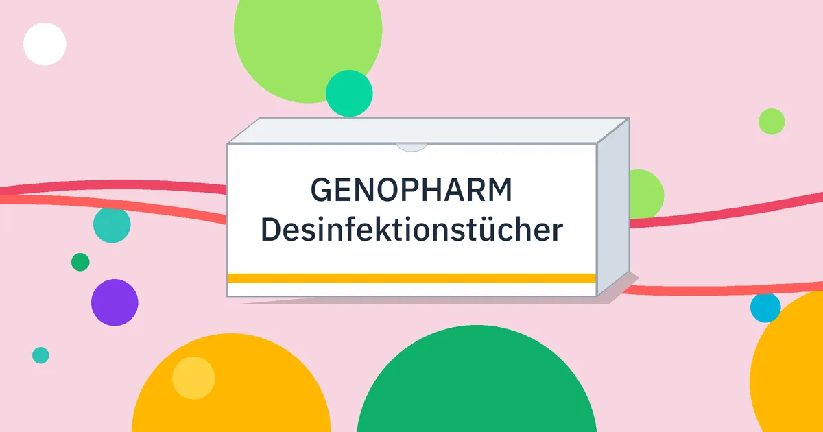 Symbolbild: Packung mit der Aufschrift GENOPHARM Desinfektionstücher (PZN 16861052) – Verfügbarkeit und Bezug in Apotheken in Frankfurt am Main