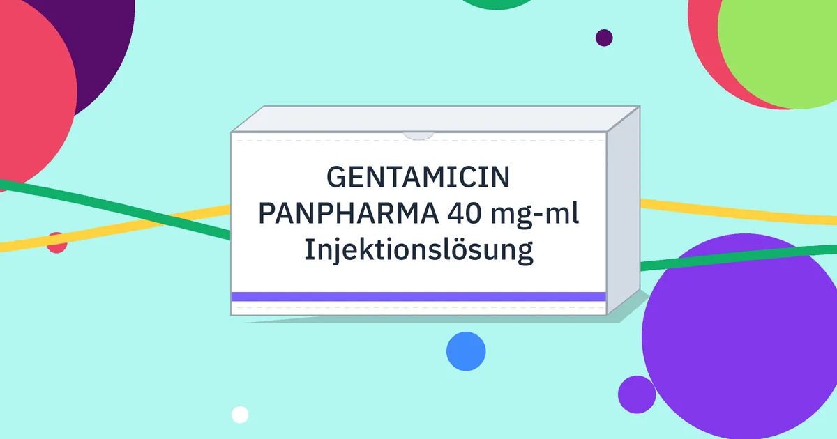 Symbolbild: Packung mit der Aufschrift GENTAMICIN PANPHARMA 40 mg-ml Injektionslösung (PZN 18827473) – Verfügbarkeit und Bezug in Apotheken in Frankfurt am Main
