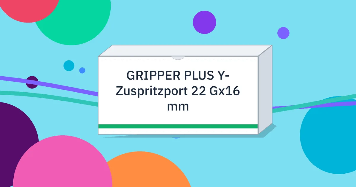 Symbolbild: Packung mit der Aufschrift GRIPPER PLUS Y-Zuspritzport 22 Gx16 mm (PZN 09676070) – Verfügbarkeit und Bezug in Apotheken in Frankfurt am Main