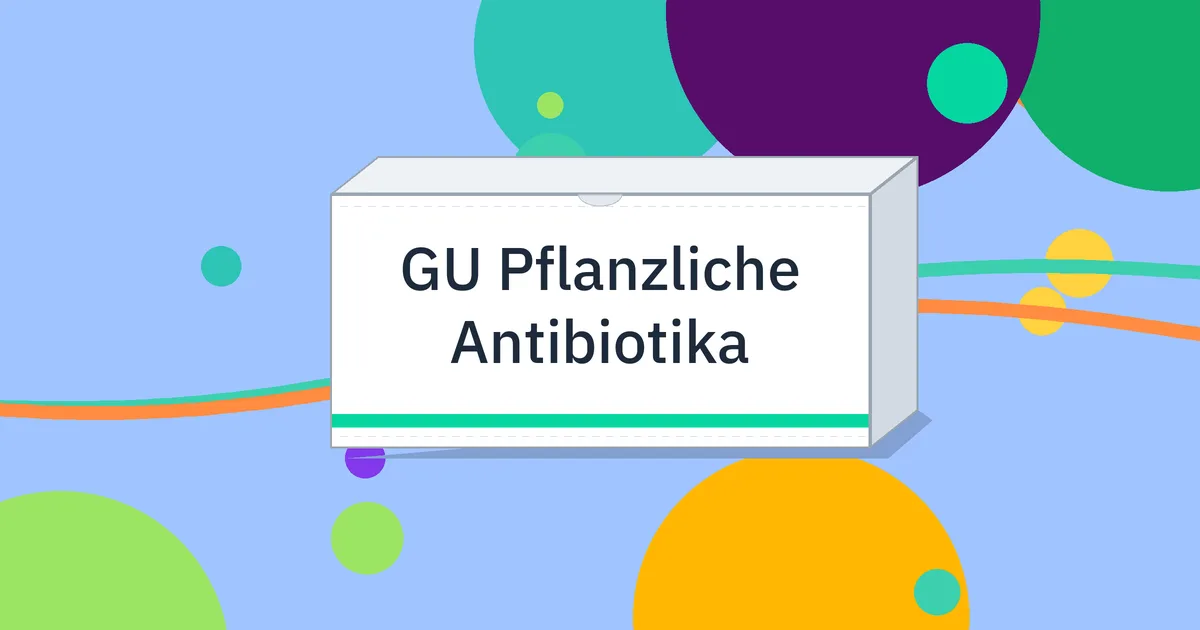 Symbolbild: Packung mit der Aufschrift GU Pflanzliche Antibiotika (PZN 16653750) – Verfügbarkeit und Bezug in Apotheken in Frankfurt am Main