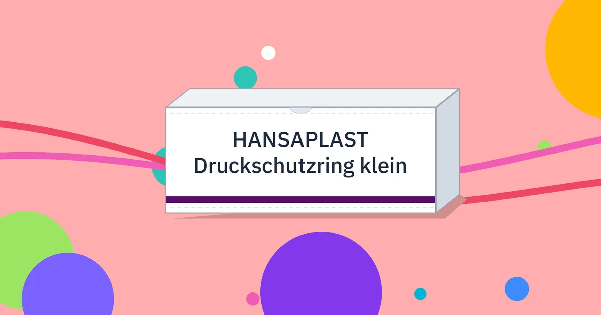 Symbolbild: Packung mit der Aufschrift HANSAPLAST Druckschutzring klein (PZN 00592199) – Verfügbarkeit und Bezug in Apotheken in Frankfurt am Main