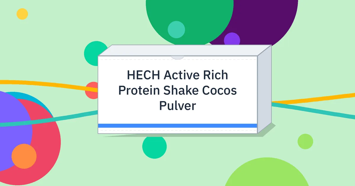 Symbolbild: Packung mit der Aufschrift HECH Active Rich Protein Shake Cocos Pulver (PZN 14317924) – Verfügbarkeit und Bezug in Apotheken in Frankfurt am Main
