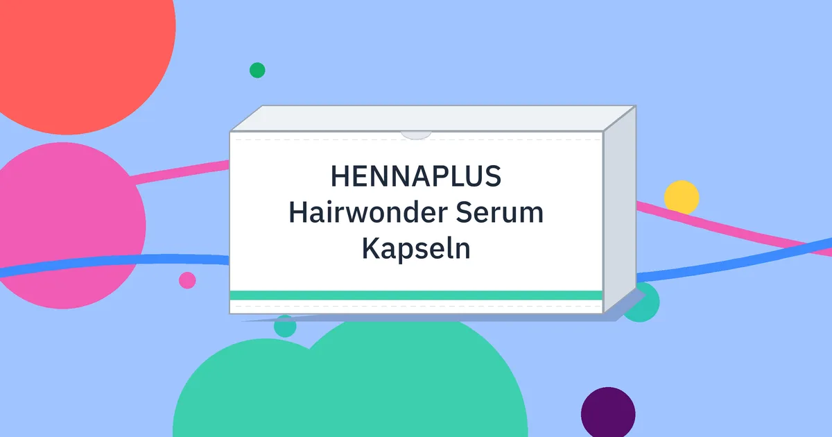 Symbolbild: Packung mit der Aufschrift HENNAPLUS Hairwonder Serum Kapseln (PZN 08775597) – Verfügbarkeit und Bezug in Apotheken in Frankfurt am Main