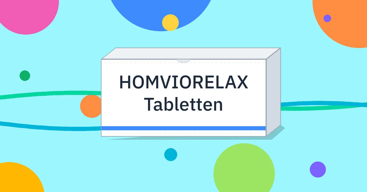 Symbolbild: Packung mit der Aufschrift HOMVIORELAX Tabletten (PZN 17637635) – Verfügbarkeit und Bezug in Apotheken in Frankfurt am Main