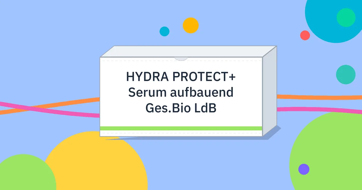 Symbolbild: Packung mit der Aufschrift HYDRA PROTECT+ Serum aufbauend Ges.Bio LdB (PZN 17636707) – Verfügbarkeit und Bezug in Apotheken in Frankfurt am Main